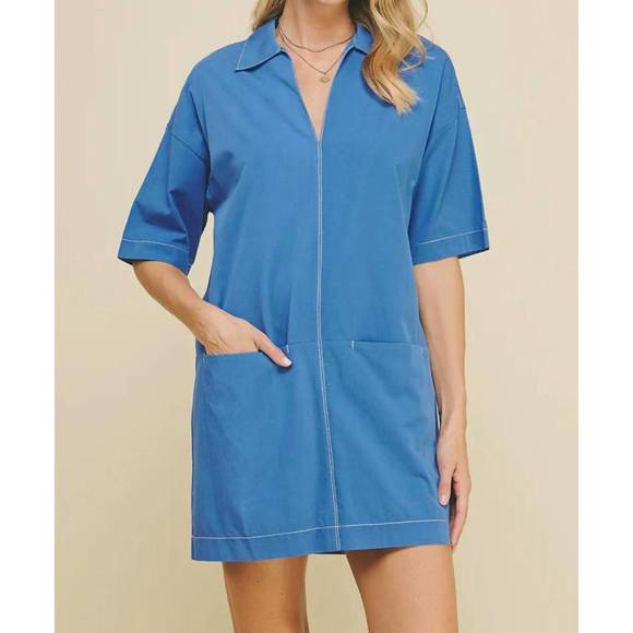 Pinch | Dresses | New Pinch Sienna Contrast Stitched Collared Mini ...